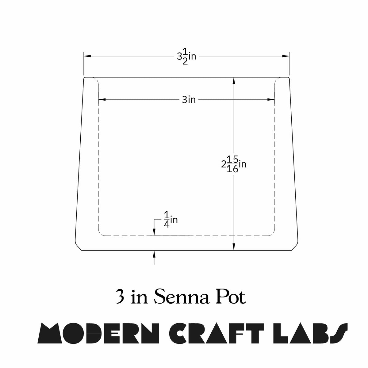 3" Senna Pot Silicone Mold – Modern Craft Labs